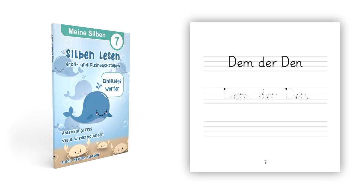 Meine Silben 7 - Silben Lesen | Basti's Lernwelt